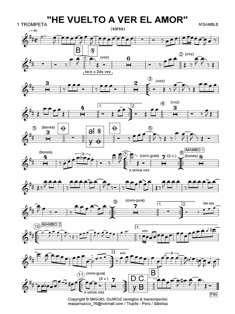 He Vuelto A Ver El Amor Partitura | PDF