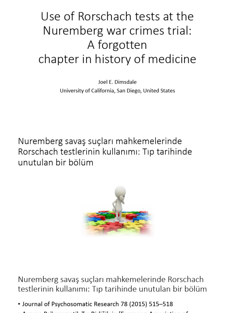 Use of Rorschach Tests at The | PDF