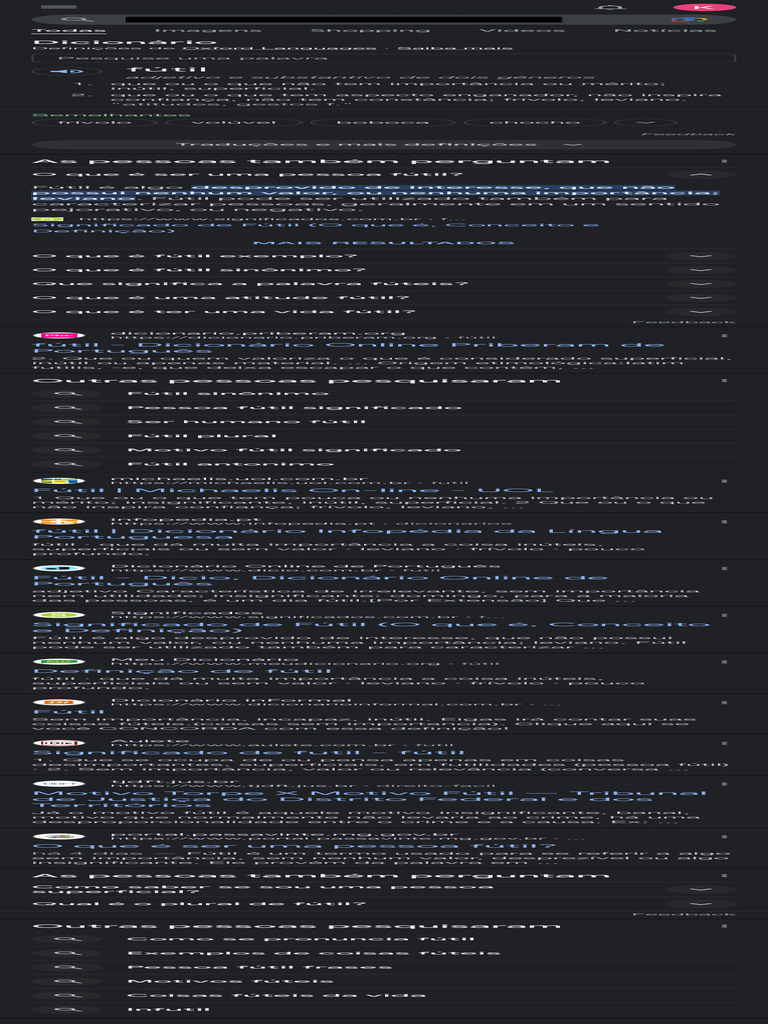 Fútil Significado - Pesquisa Google | PDF | Linguística