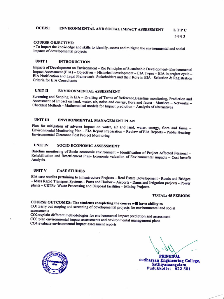 OCE351-Environmental and Social Impact Assessment | PDF | Environmental ...
