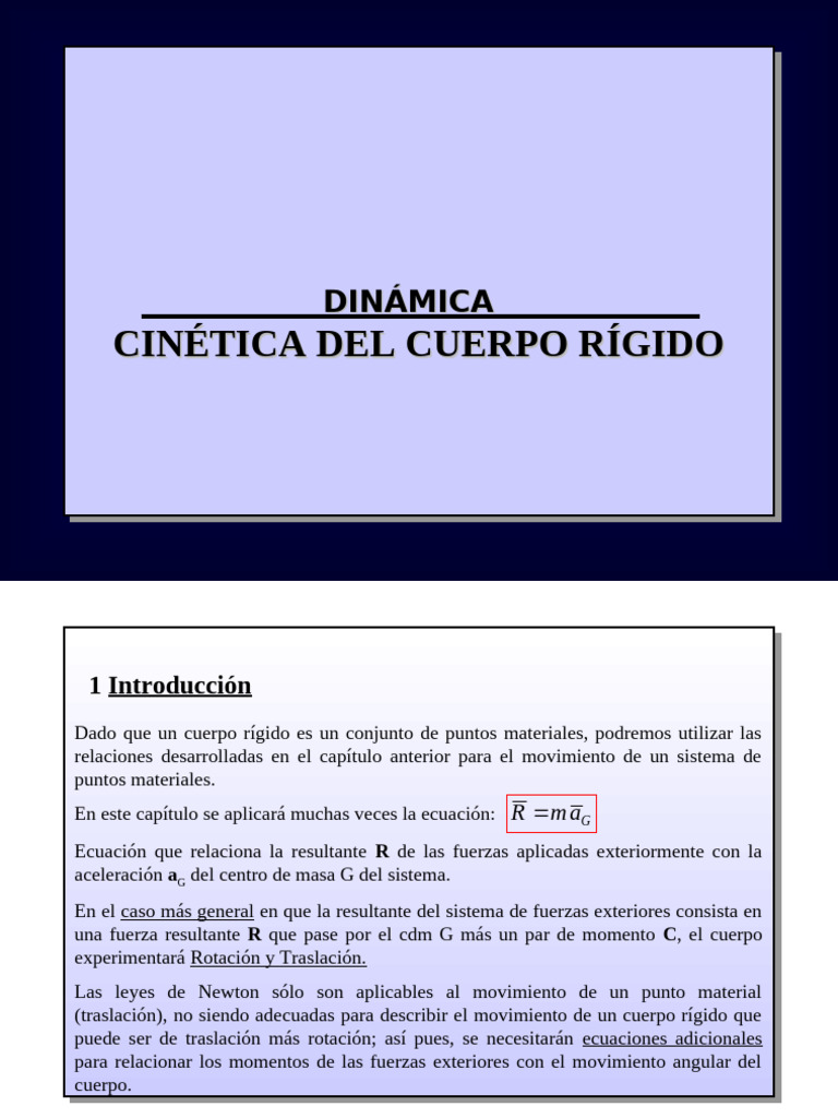 Dinámica: Cinemática del Cuerpo Rígido | PDF | Rotación | Movimiento (física)