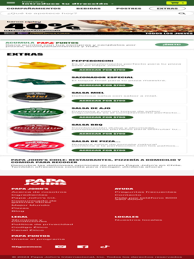La Mejor Pizza A Domicilio Papa John S Chile Pdf