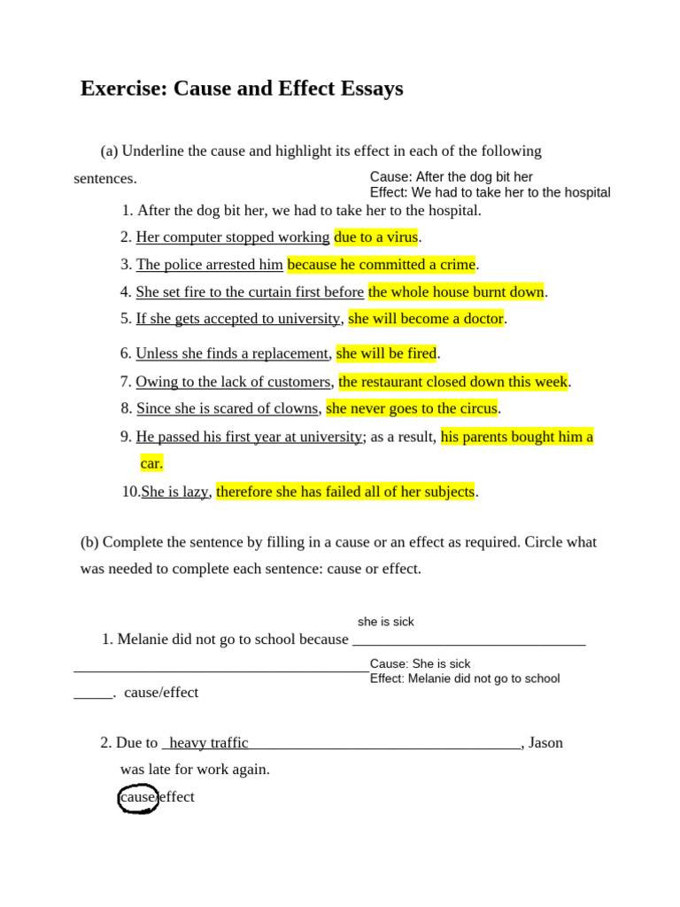 Cause and Effect | PDF