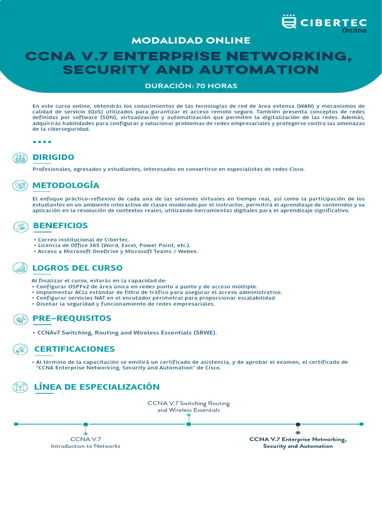 CCNA v7 Enterprise Networking Security and Automation | PDF | Enrutador (Computación) | Calidad ...
