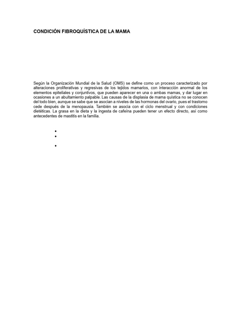 Fibrosis Mamaria | PDF | Cáncer de mama | Pecho
