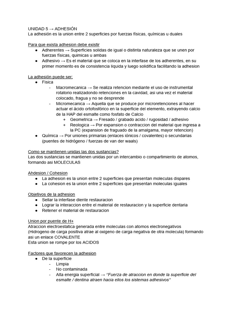 Adhesion | PDF | Adhesión | Fuerza intermolecular