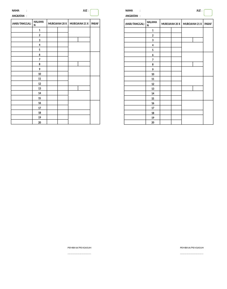 Buku Muroja'ah 41 X | PDF