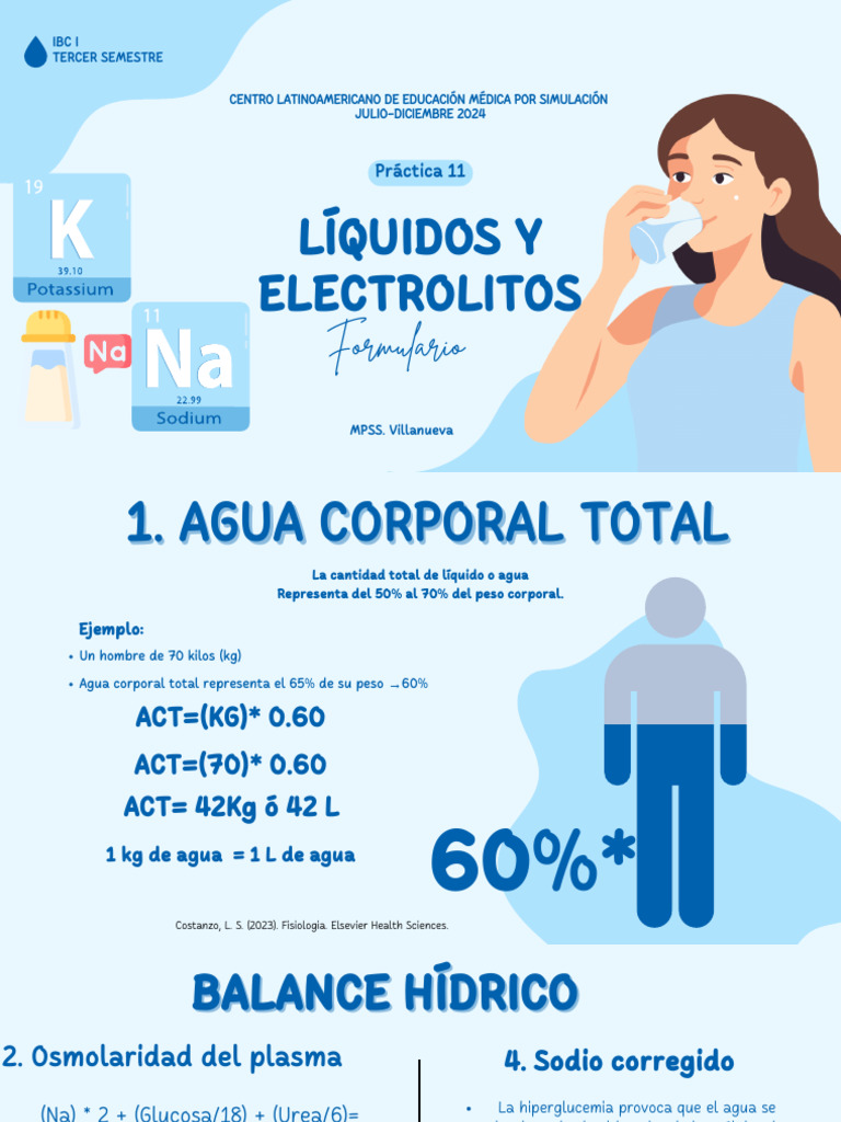 Líquidos y Electrolitos en el Cuerpo | PDF