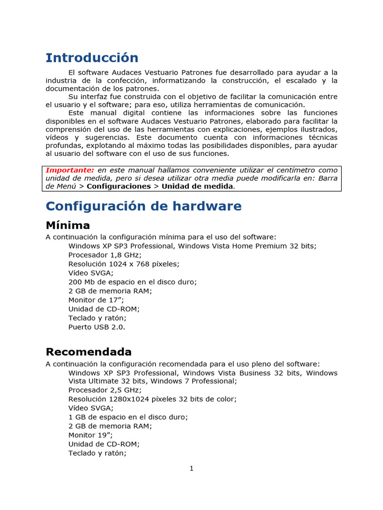 Manual de Uso de Audaces Patrones | PDF | Botón (Computación) | Ventana ...