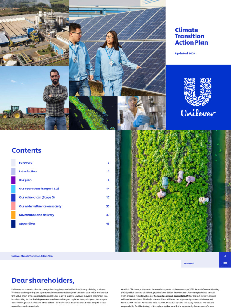 Unilever Climate Transition Action Plan 2024 | PDF | Climate Change ...