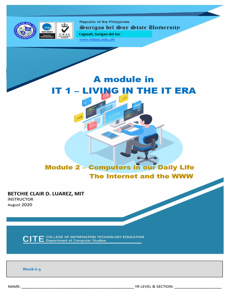 Module 2 Midterm It Era PDF | PDF | World Wide Web | Internet & Web