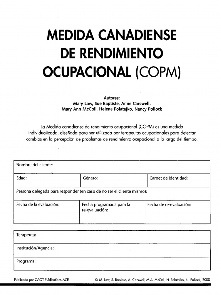 COPM Formato | PDF