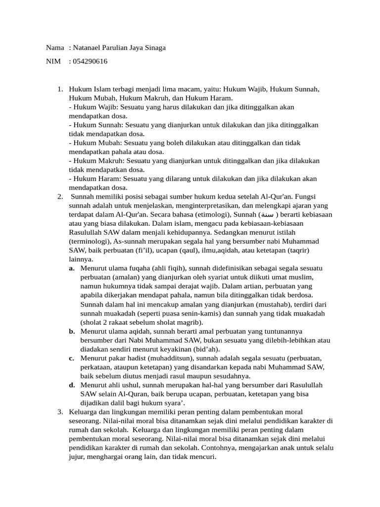 Tugas Pai 2 | PDF | Gaya Hidup