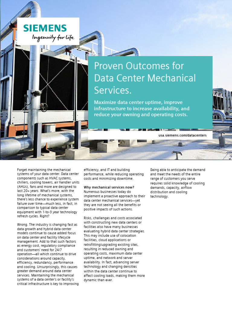 Data Center Mechanical Services Guide | PDF | Data Center