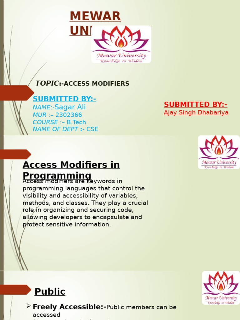 Oops Ppt Sagar Ali Pdf Inheritance Object Oriented Programming