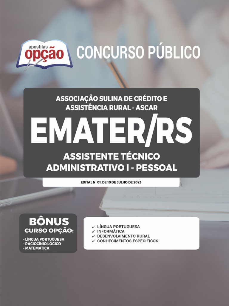 Apostila EMATER-RS em PDF - Assistente Técnico Administrativo I - Pessoal 2023 | PDF | Cães ...