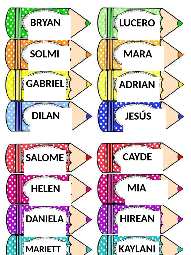Nombres Lapices | PDF