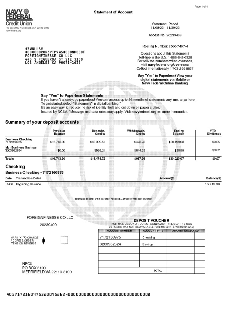 Statement 1 | PDF | Debit Card | Interest