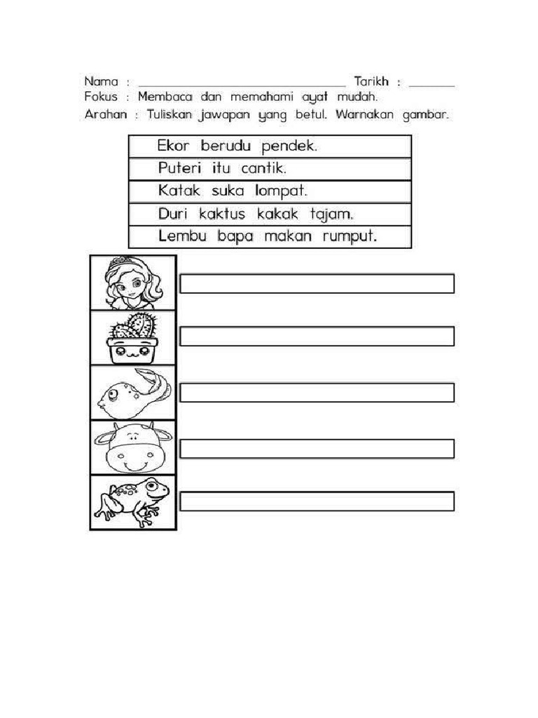 Bahasa Melayu Tahun 1 | PDF