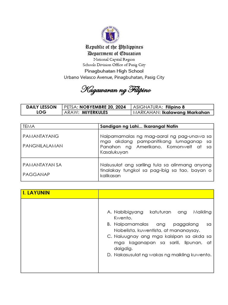 Fil8 Q2 Modyul8 DLL | PDF