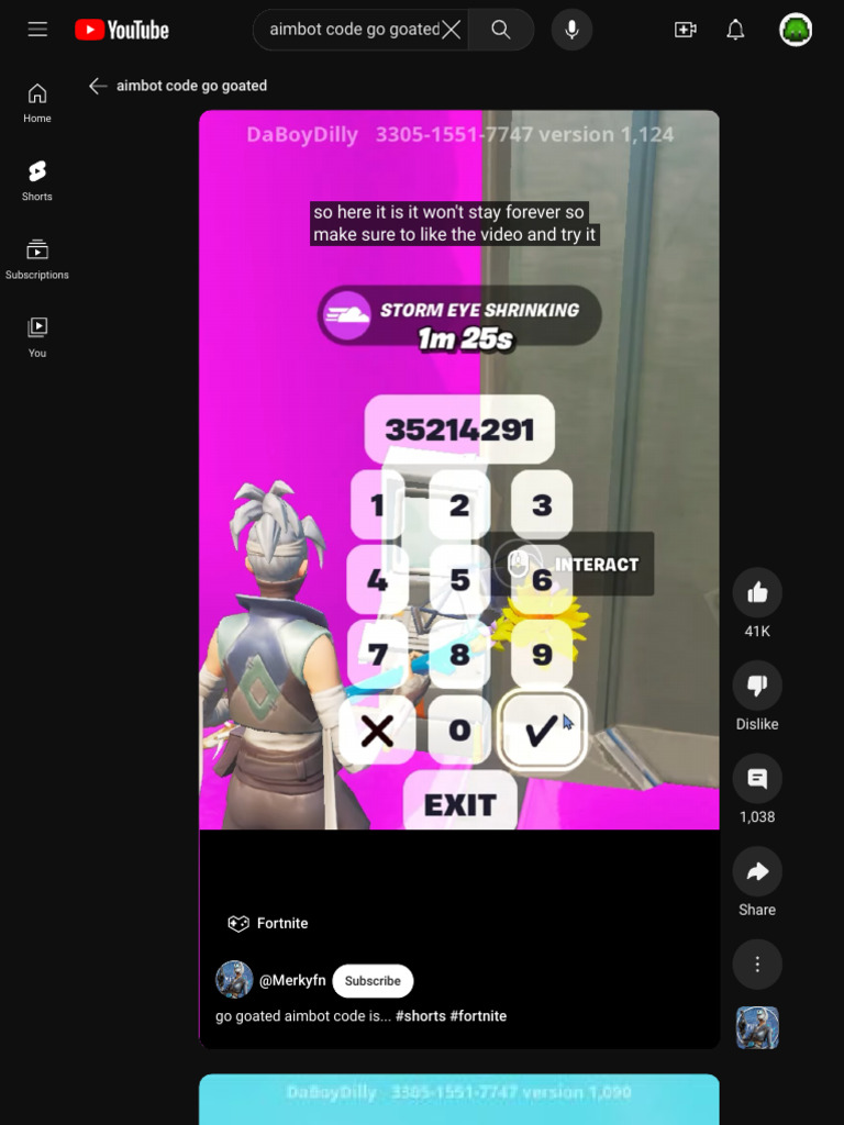 Go Goated Aimbot Code Is... #Shorts #Fortnite - YouTube | PDF