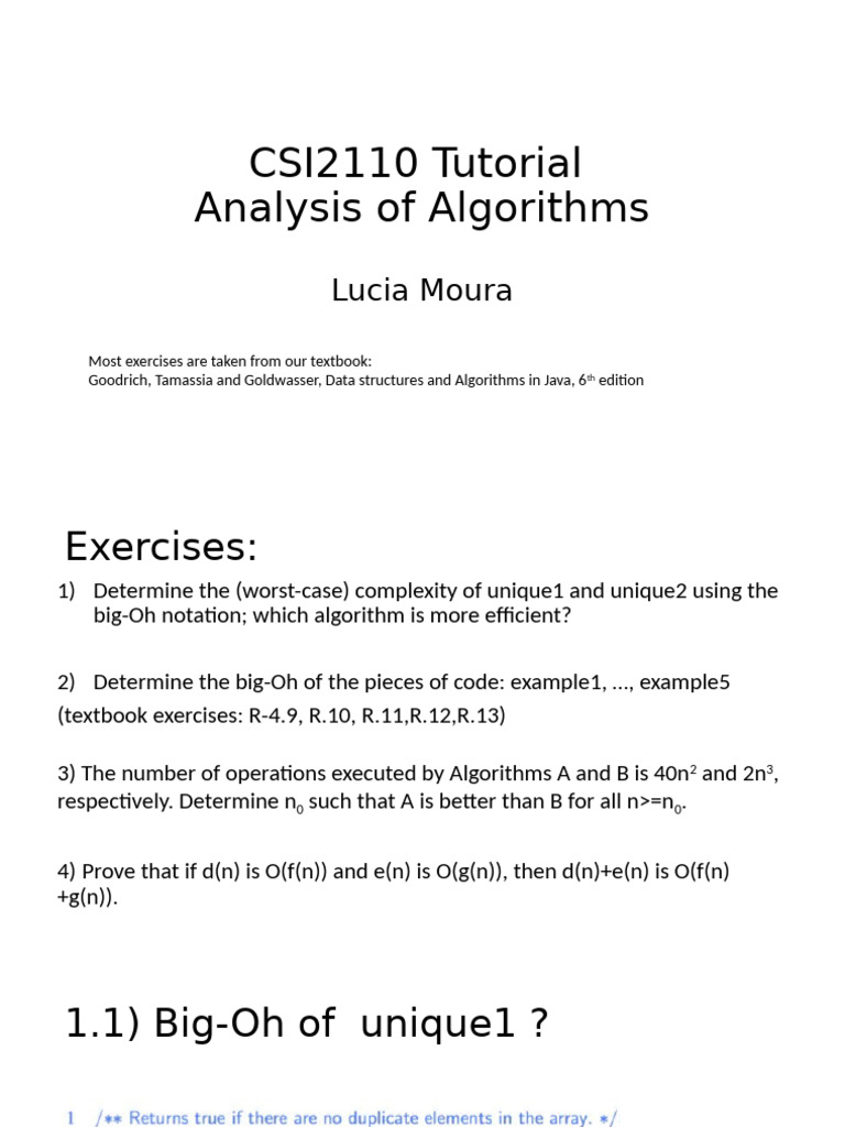 Algorithm Complexity Tutorial | PDF | Algorithms And Data Structures ...