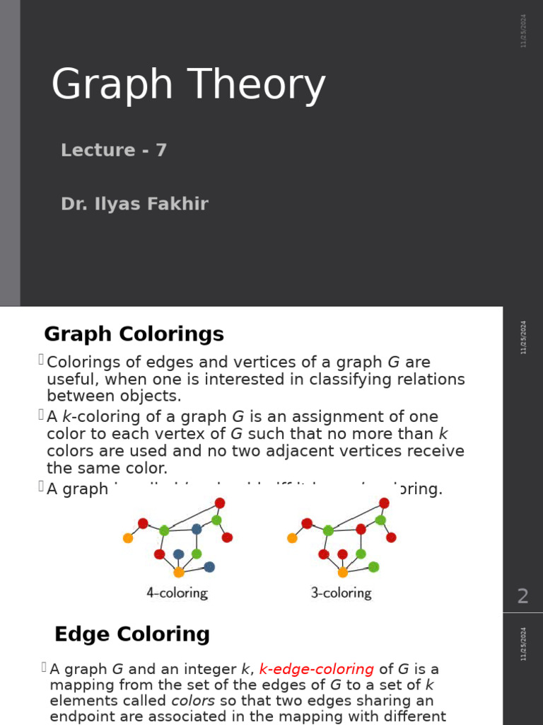 Lecture 07 | PDF | Vertex (Graph Theory) | Mathematical Concepts