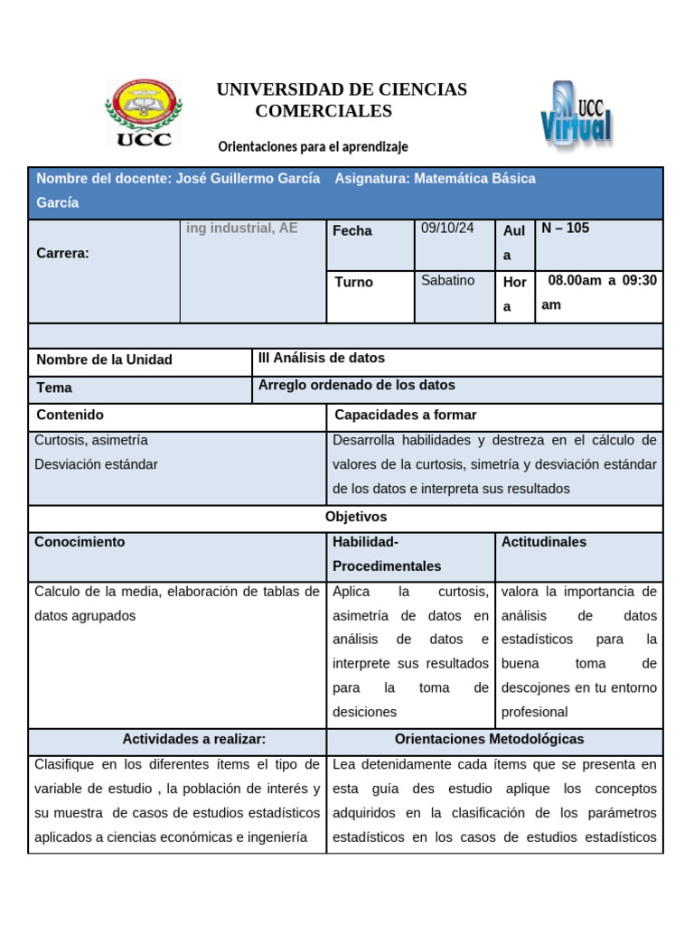 Curtosis | PDF | Diferencia | Desviación Estándar