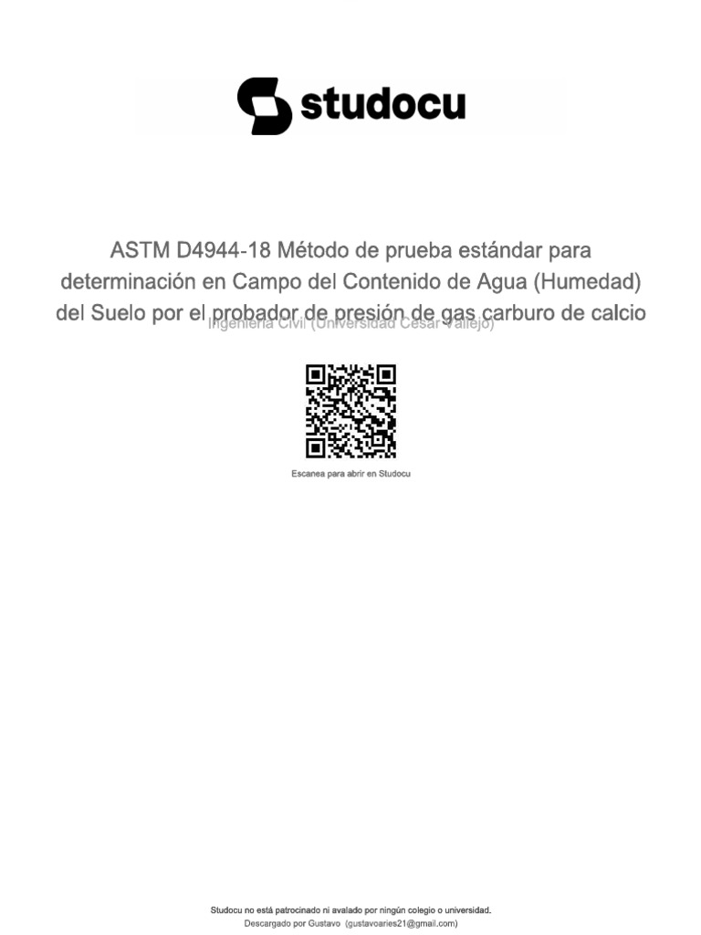 Norma ASTM D4944 Español | PDF