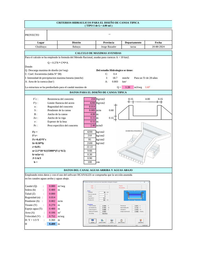 Diseño de Canoa NCS 1.2m3 | PDF | Medios de almacenamiento | Tecnología ...