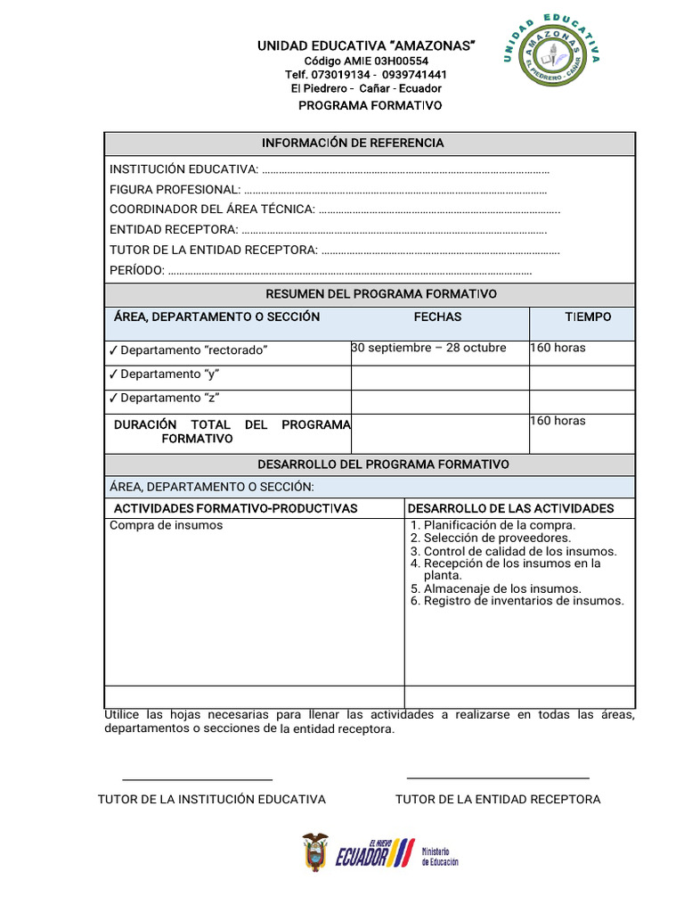 Programa Formativo | PDF