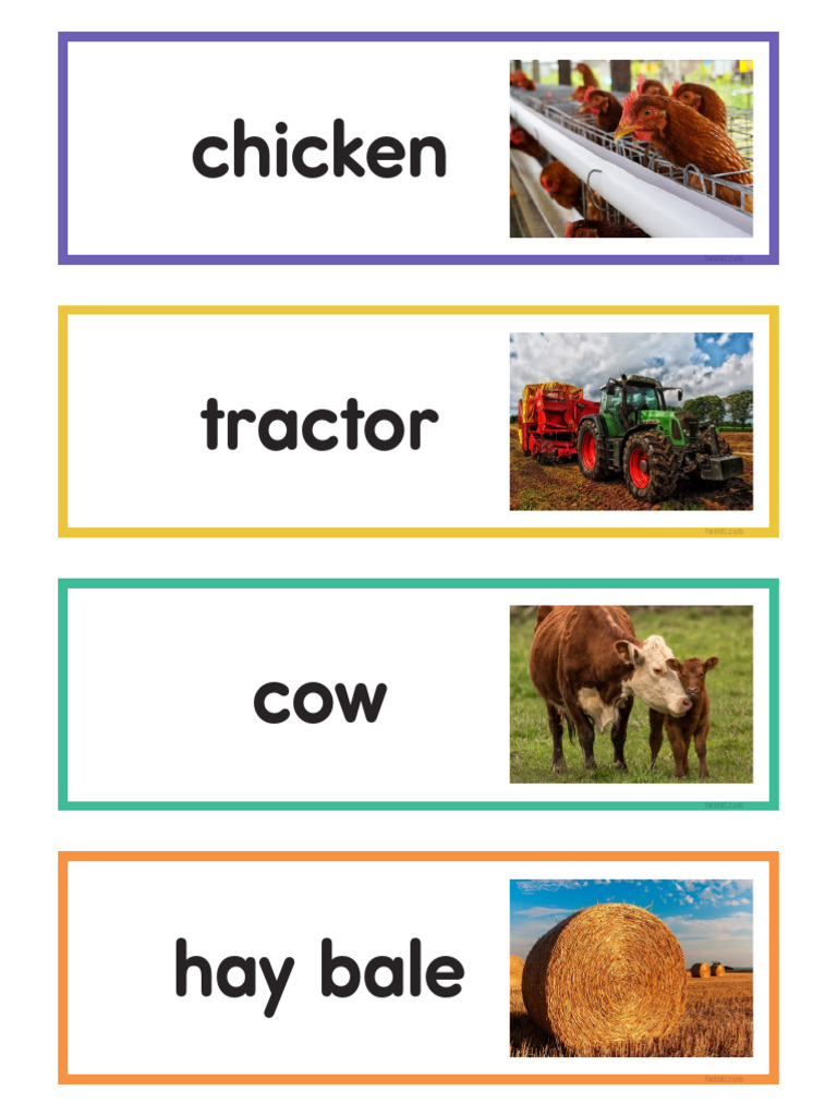 Farm Word Cards Us e 1697599220 - Ver - 1 | PDF