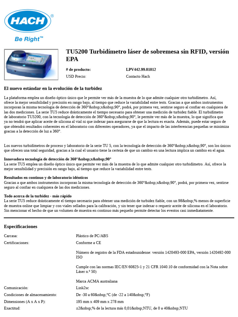 Tu5200 LPV442.99.01012 | PDF | Laboratorios