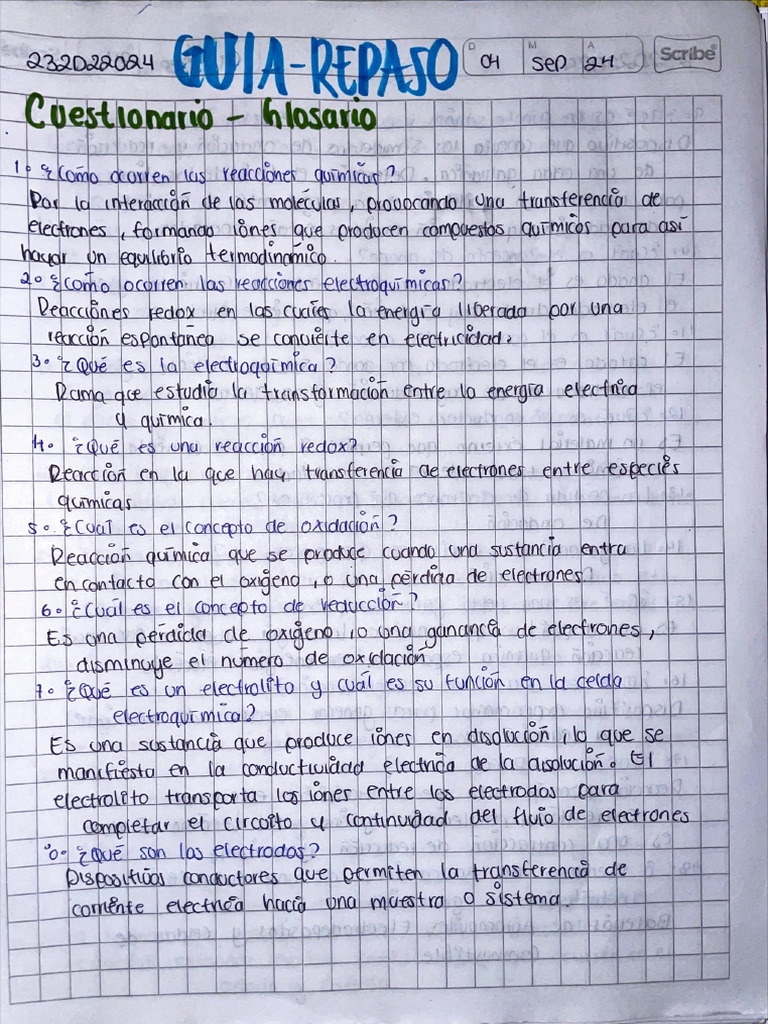Tarea 5. Guia de Repaso - Examen Primer Parcial | PDF