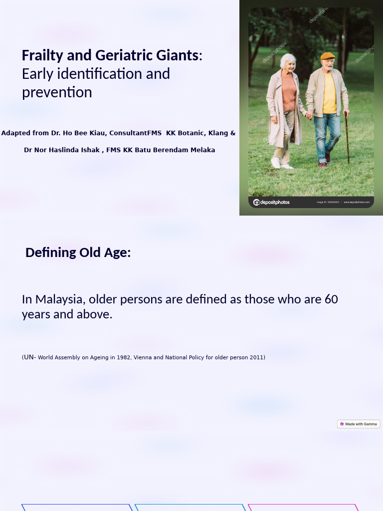 Frailty and Geriatric Giants Early Identification and Prevention | PDF ...