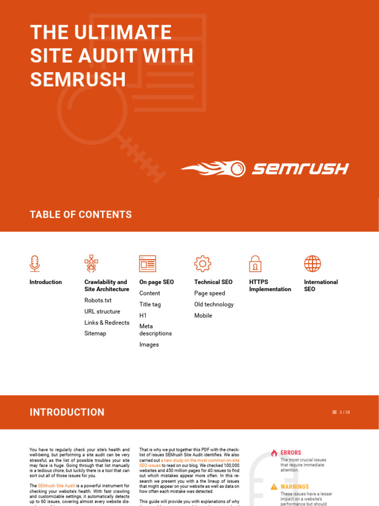Ultimate Seo Audit Checklist SEMRUSH | PDF | Search Engine Optimization | Hypertext