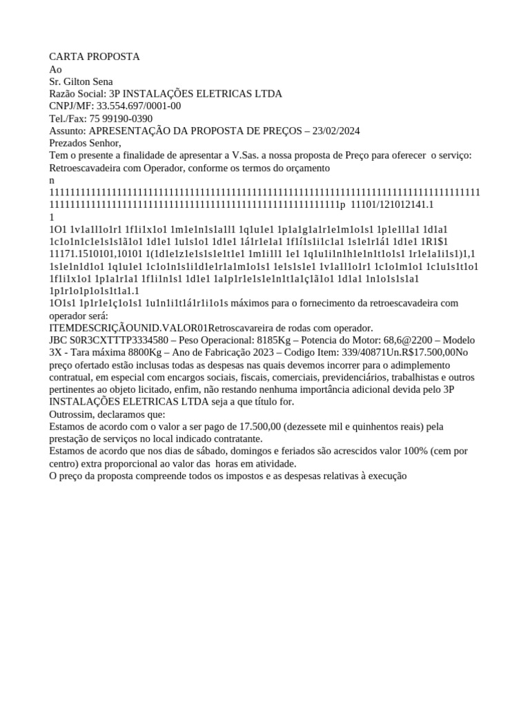 Anexo - II - Modelo - de - Carta - Proposta - 1 | PDF