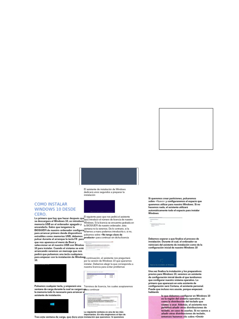 Triptico de Instalacion de WDS 10 | PDF | Windows 10 | Arranque