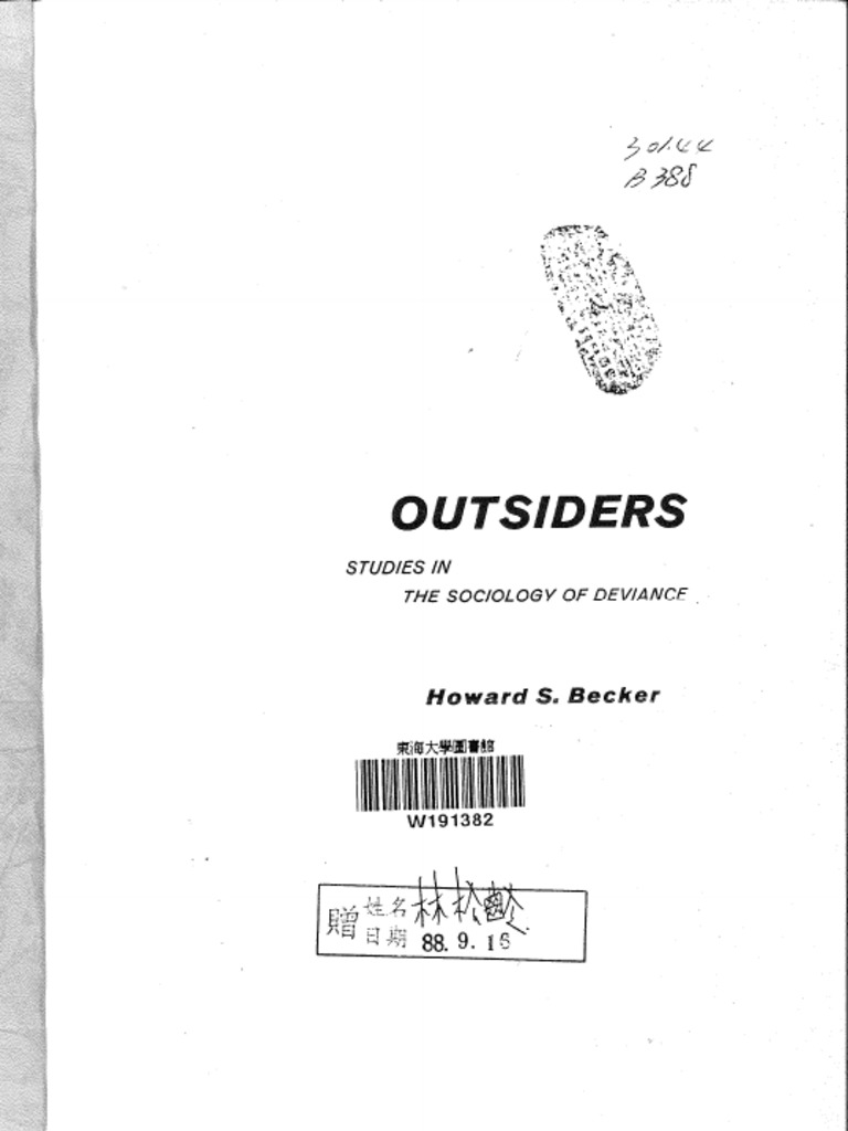 w14 - 1212 - Becker, Howard S.1963. Outsiders | PDF
