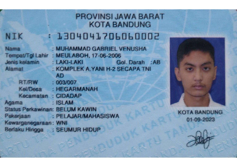 KTP Muhammad Gabriel Venusha | PDF