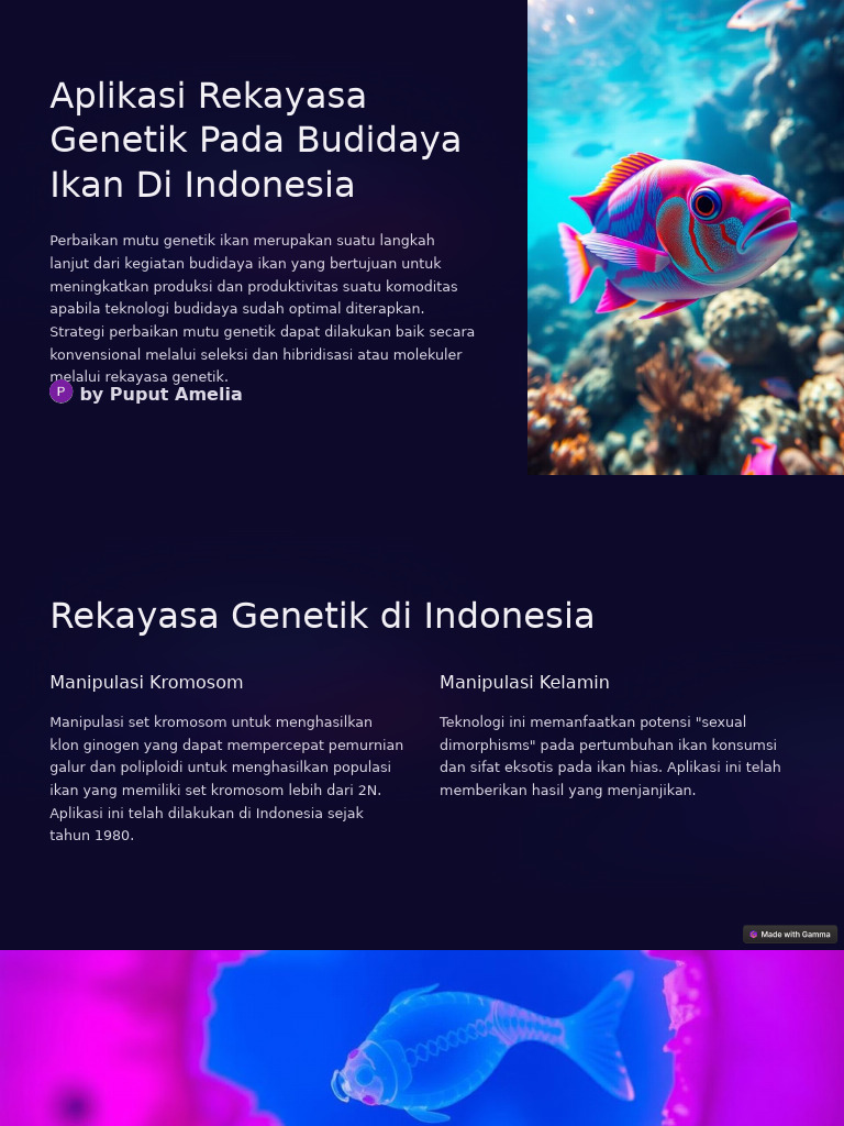 Aplikasi Rekayasa Genetik Pada Budidaya Ikan Di Indonesia | PDF ...