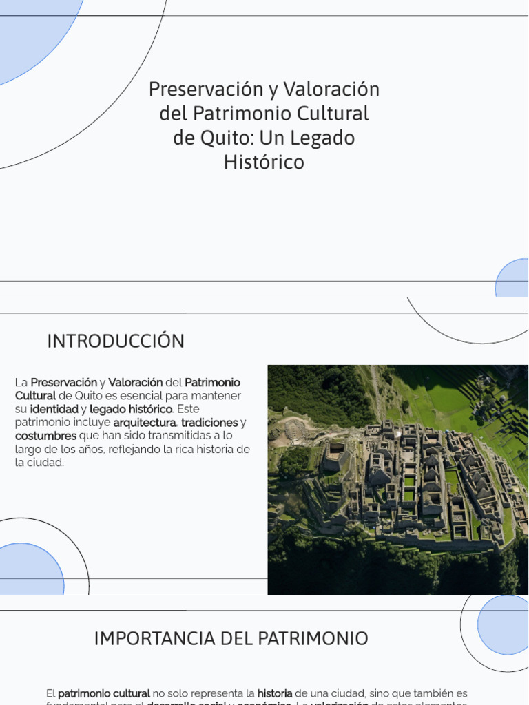 Slidesgo Preservacion y Valoracion Del Patrimonio Cultural de Quito Un ...