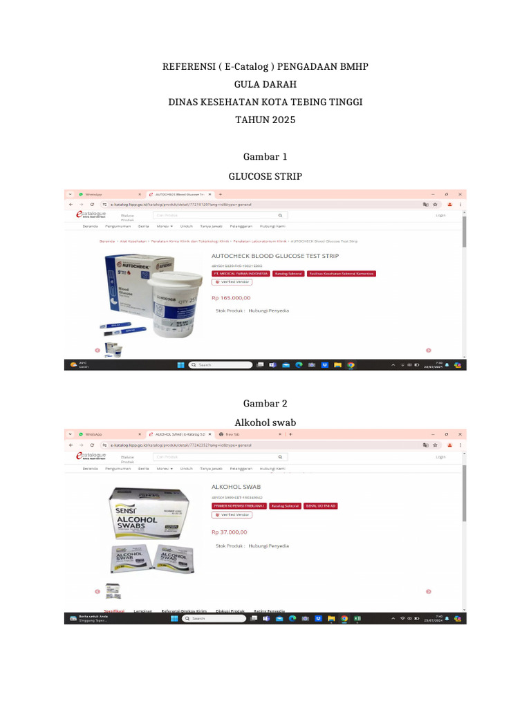 Referensi Harga (E - Catalog) Guldar-Tebing Tinggi | PDF