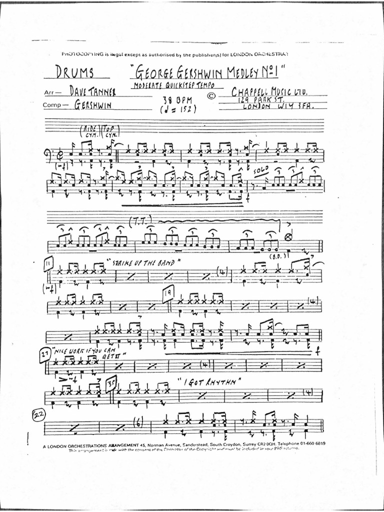 George Gershwin Medley #1 | PDF