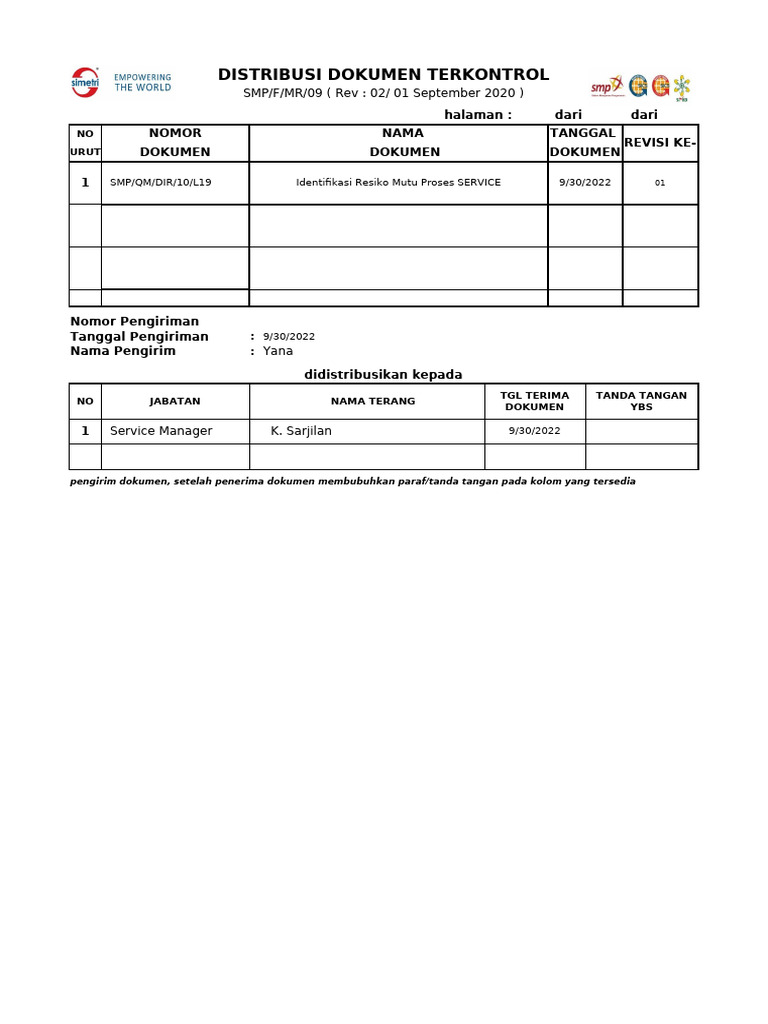 Transaksi & Distribusi Dokumen Service | PDF