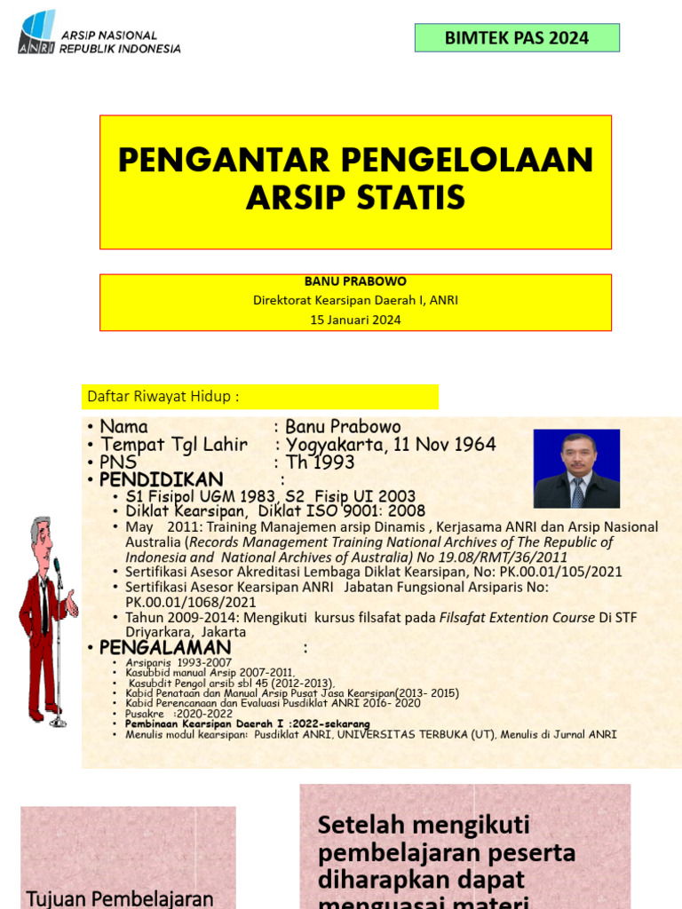 Pengantar Pengelolaan Arsip Statis | PDF