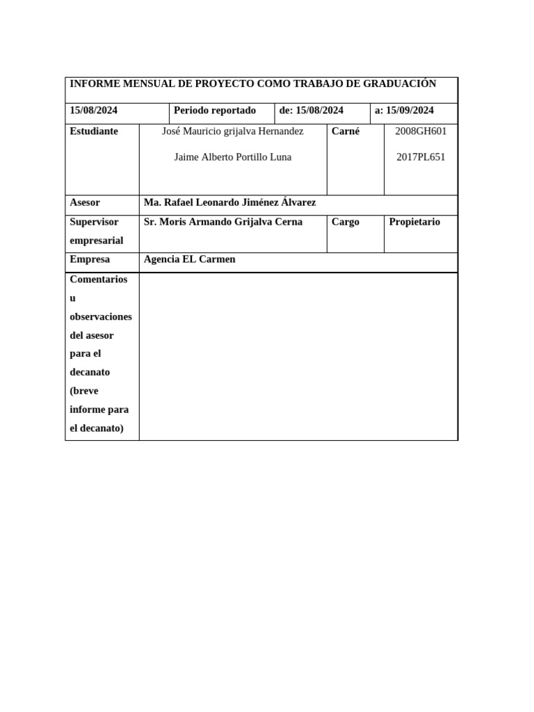 Informe Mensual Proyecto Seguridad IP | PDF | Software | Biometría