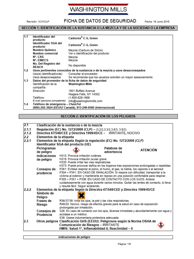 Carborex c-5 Green Spanish | PDF