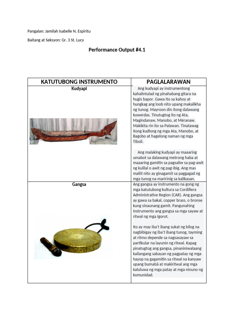 Katutubong Instrumento | PDF