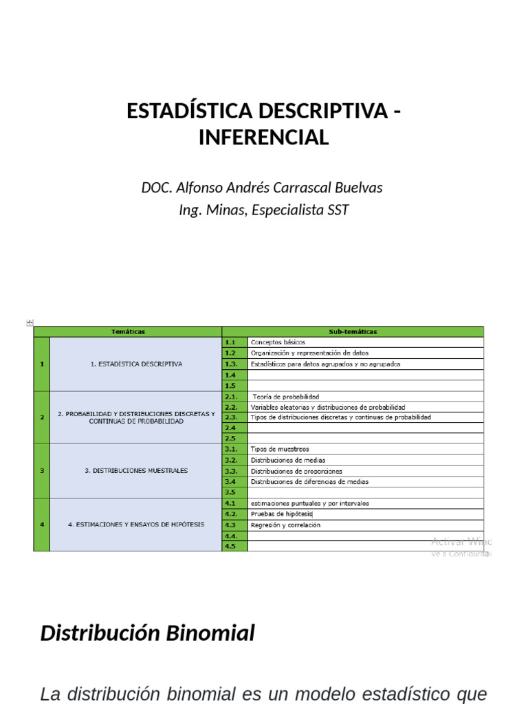 Material Estadistica Descriptiva Inferencial | PDF | Muestreo (Estadísticas) | Probabilidad